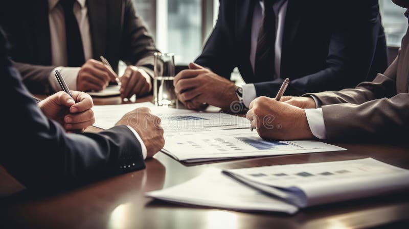 A Team of Professionals Around the Table Stock Image - Image of agency ...