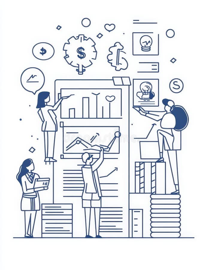 A Team of Professionals Collaborate on Data Analysis and Business ... A Team of Professionals Collaborate on Data Analysis and Business ...