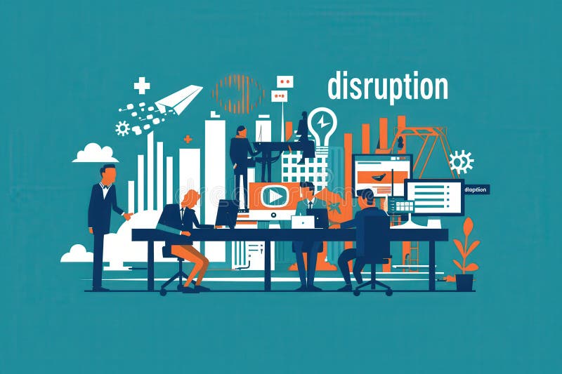 The Future of Business a Bold Innovation Team Stock Illustration ...