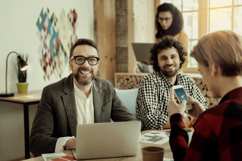 Team of Professionals Having Good Day in the Office Stock Photo - Image ...