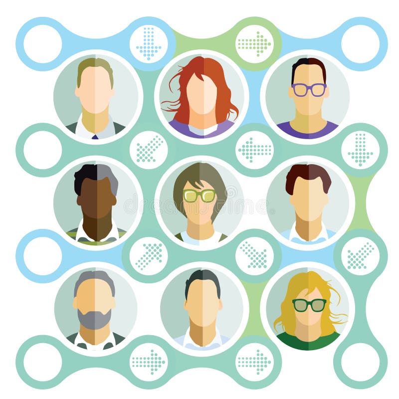 Team profiles stock vector. Illustration of inter, circular - 61861271