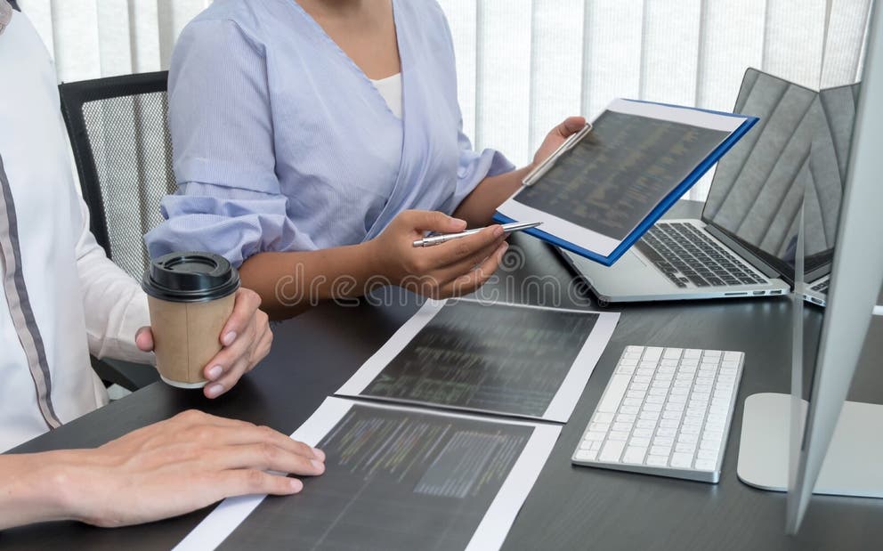 Team of Programmers Working with Computer Programming, Professional ...