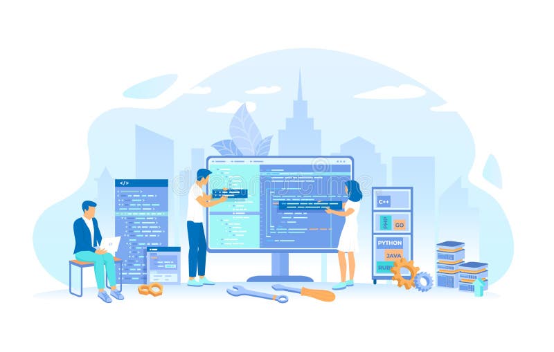 Team Programmers Stock Illustrations – 696 Team Programmers Stock ...