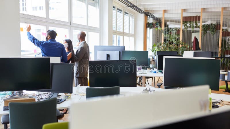 Team in Project Development in the Open-plan Office Stock Image - Image ...