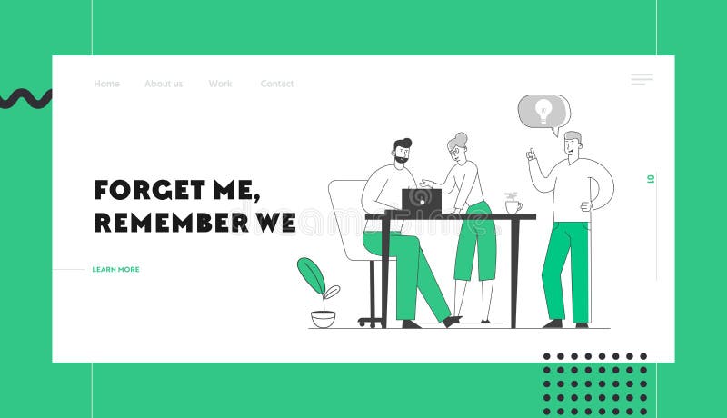 Team Project Development Website Landing Page. Creative Process in ...