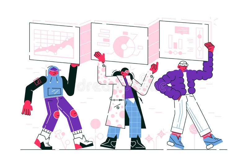 Team project work stock vector. Illustration of concept - 167575633