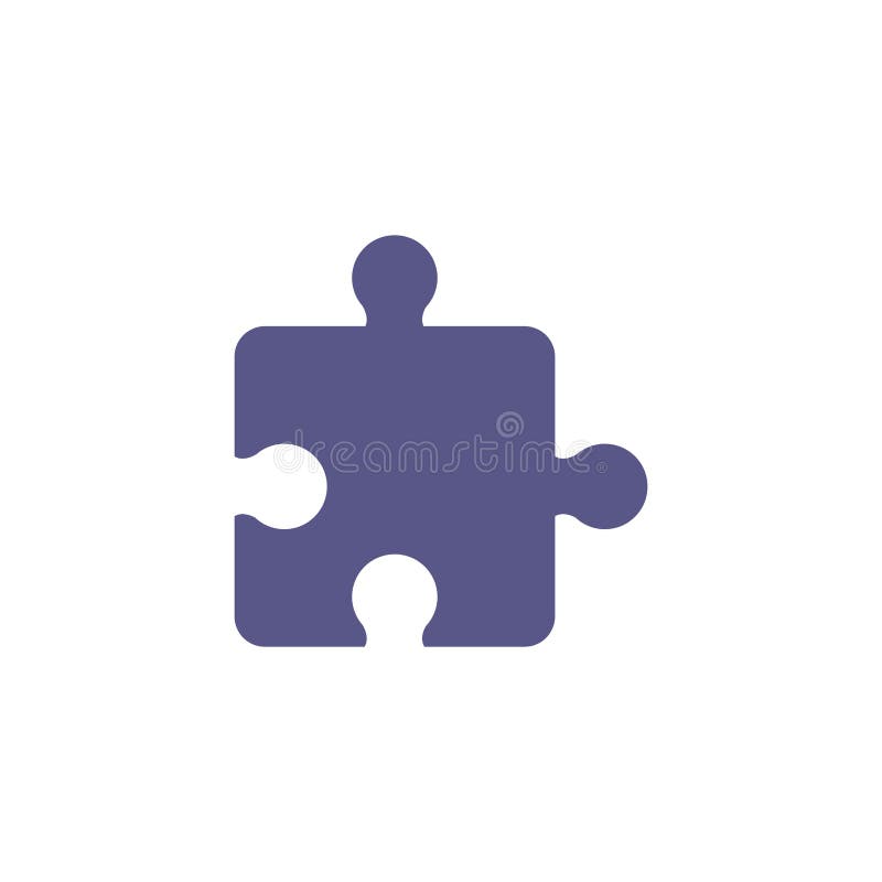 Team Puzzle Piece Flat Style Icon Stock Vector - Illustration of work ...