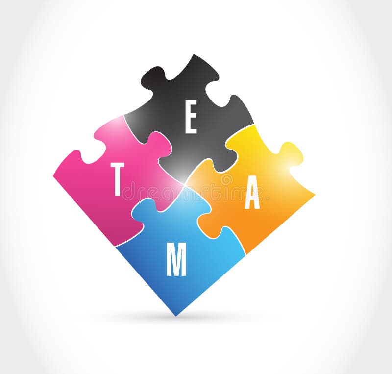 Team Puzzle Pieces Illustration Design Stock Illustration ...