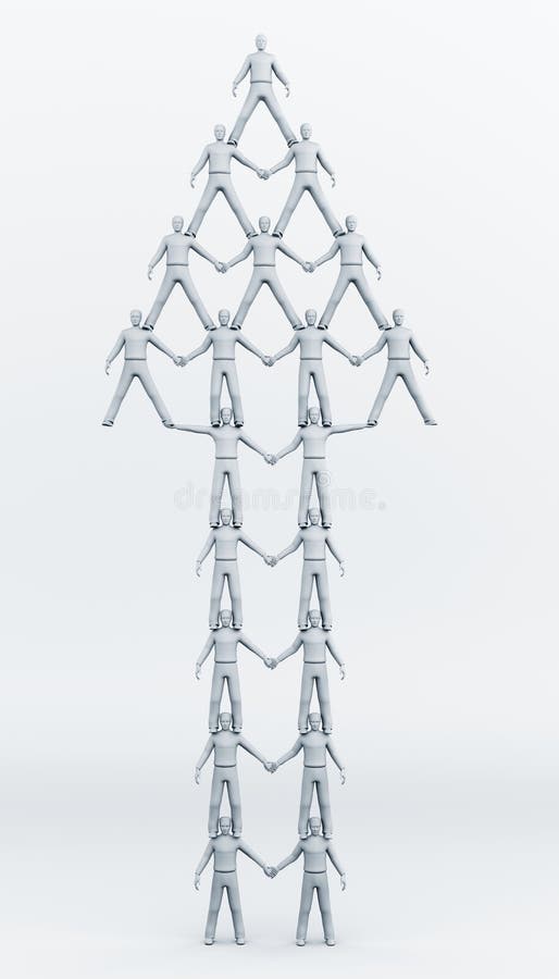 Team pyramid stock illustration. Illustration of figures - 7589316