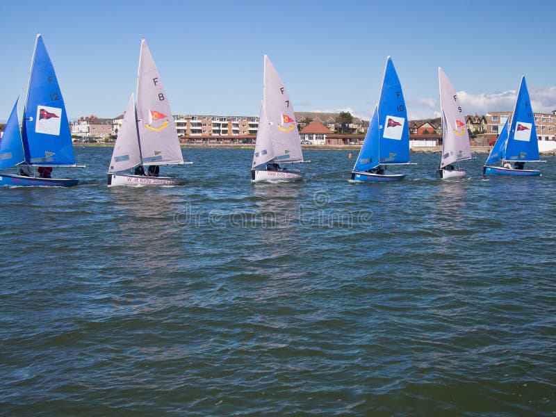 Team Racing Sailing Boats, England Editorial Image - Image of sailors ...
