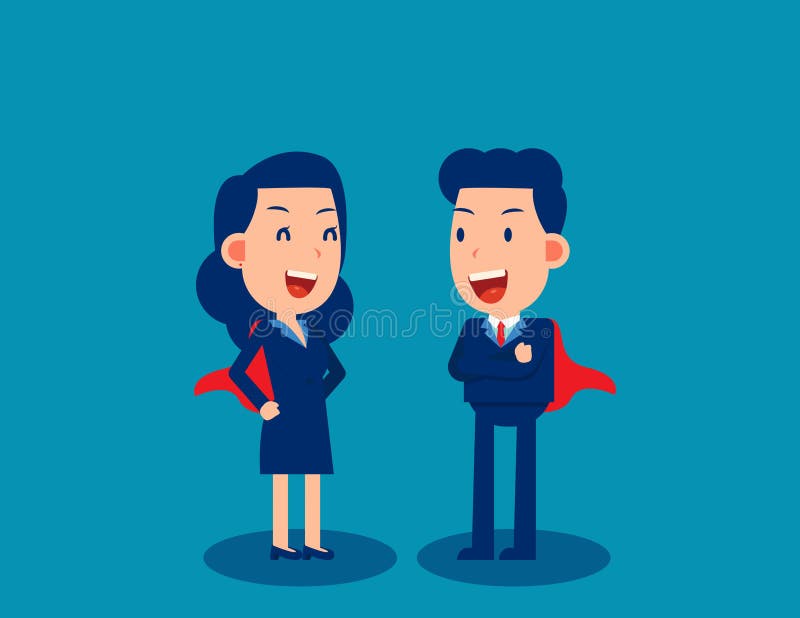 Team with Ready To Work. Brave and Optimistic Concept Stock Vector ...