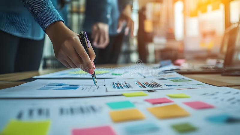 A Team Reviewing and Adjusting Project Goals As Part of the Planning ...