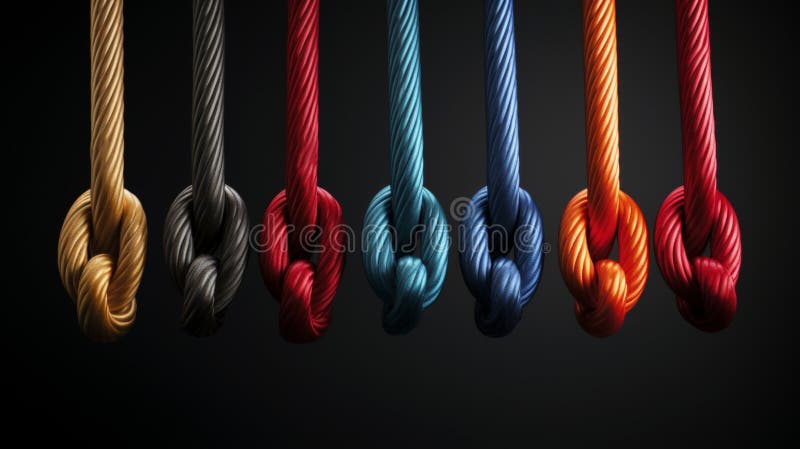 Team Ropes Symbolize Diverse Strengths, Unity, Partnership, and Support ...
