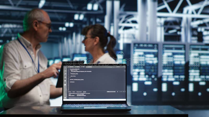 It Team Running Code in Data Center Stock Photo - Image of databases ...