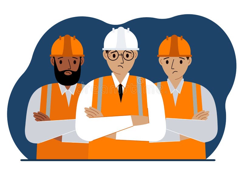 Sad Workers Clip Art
