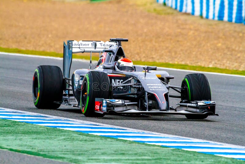 Team Sauber F1, Adrian Sutil, 2014 Editorial Stock Image - Image of ...