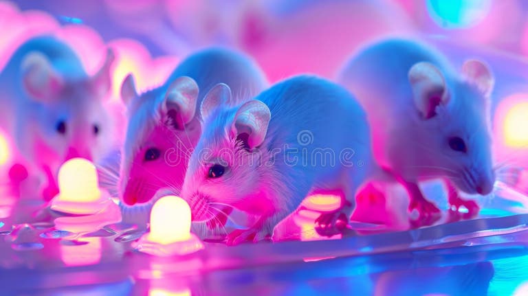 A Team of Scientists Conducting Experiments on a Group of Genetically ...