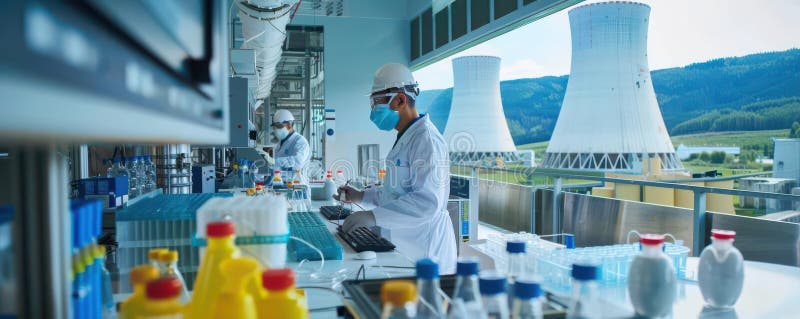 A Team of Scientists and Technicians Collaborates in a Laboratory Next ...