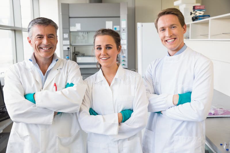 Team of Scientists Working Together Stock Photo - Image of science ...