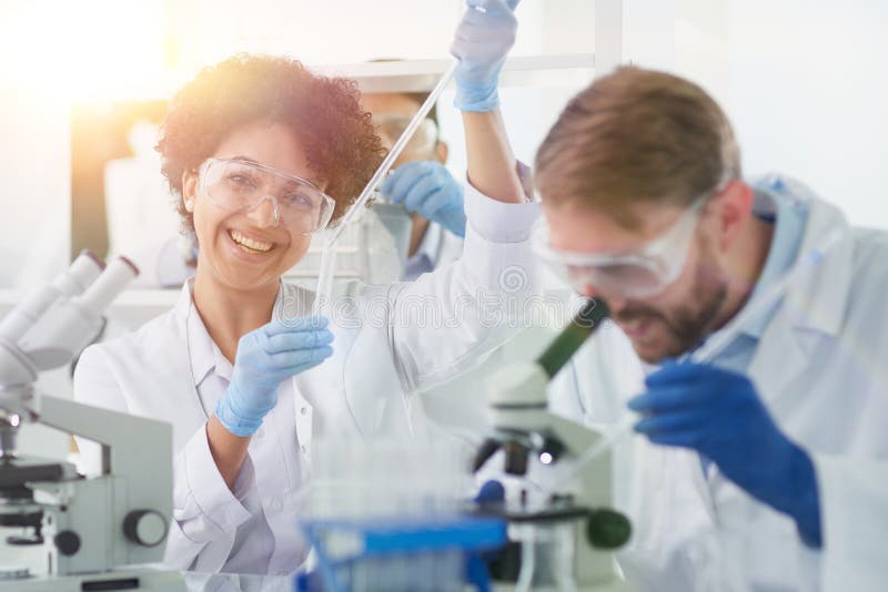 Team of Medical Research Scientists Working on Generation Experimental ...