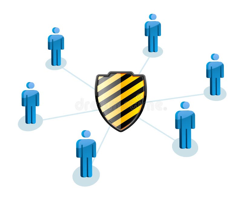 Team security concept stock illustration. Illustration of professional ...