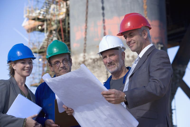 A Team of Shipping Engineers Stock Image - Image of teamwork, freighter ...