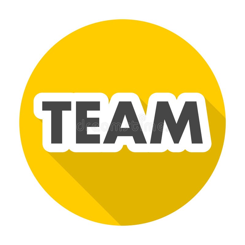 Team Sign with long shadow stock vector. Illustration of decisions ...