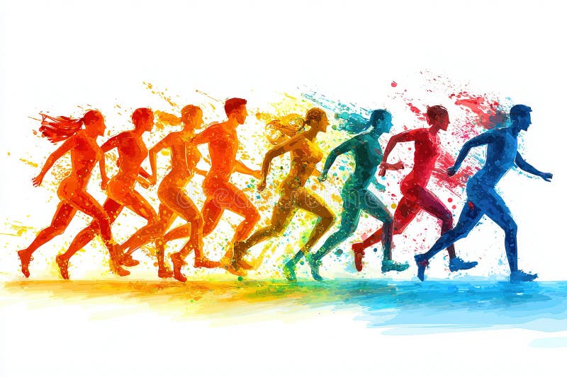 Team Sketch: a Dynamic Illustration Showing a Sports Team or ...