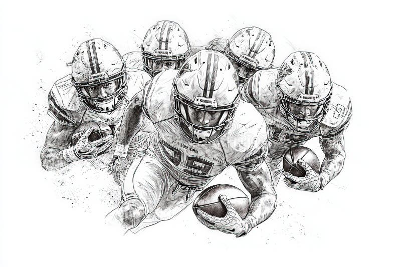 Team Sketch: a Dynamic Illustration Showing a Sports Team or ...
