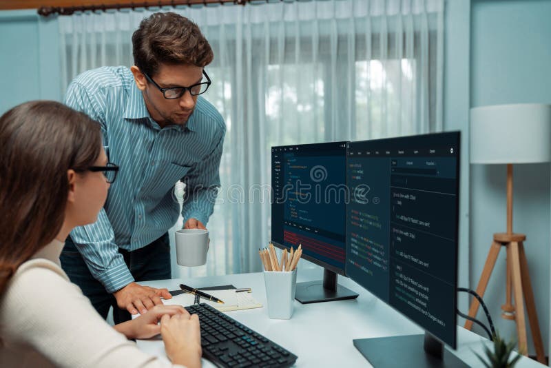 Team Developers Program Thinking Newest Coding Creative Website ...