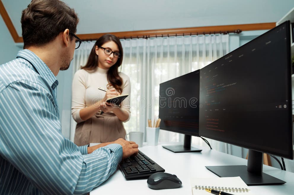 Team Developers Program Thinking Newest Coding Creative Website ...