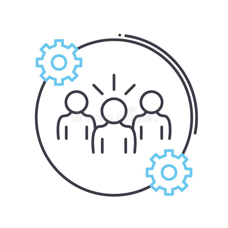 Team Skills Line Icon, Outline Symbol, Vector Illustration, Concept ... Team Skills Line Icon, Outline Symbol, Vector Illustration, Concept ...