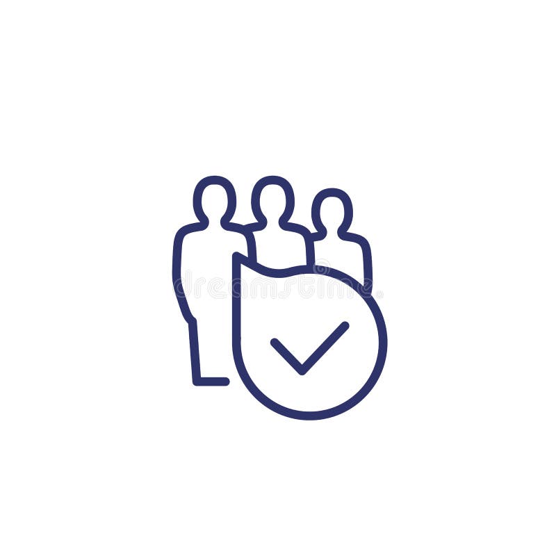 Team Skills Line Icon on White, Vector Stock Vector - Illustration of ...