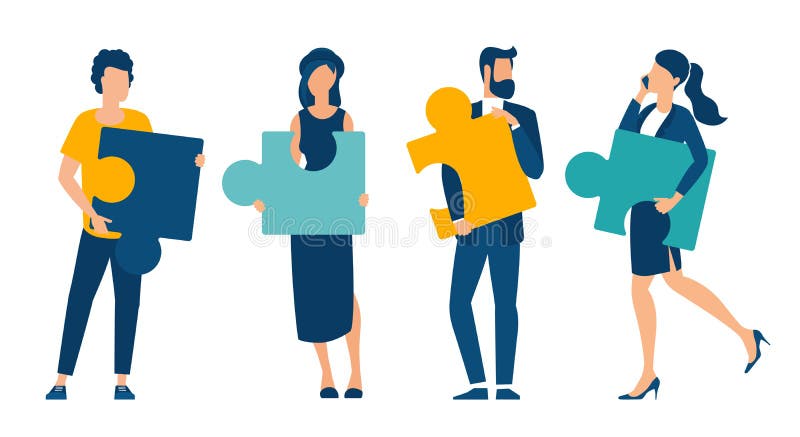 Team solution metaphor. stock vector. Illustration of corporate - 172781688