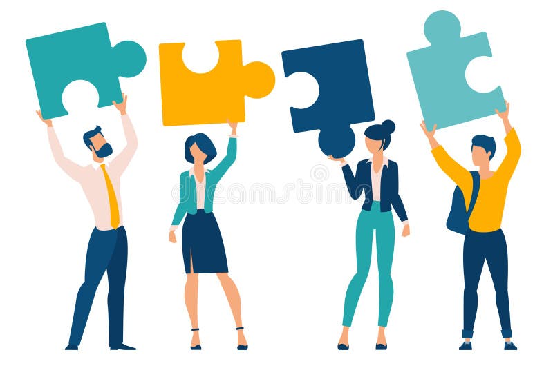 Team solution metaphor. stock vector. Illustration of business - 172782573