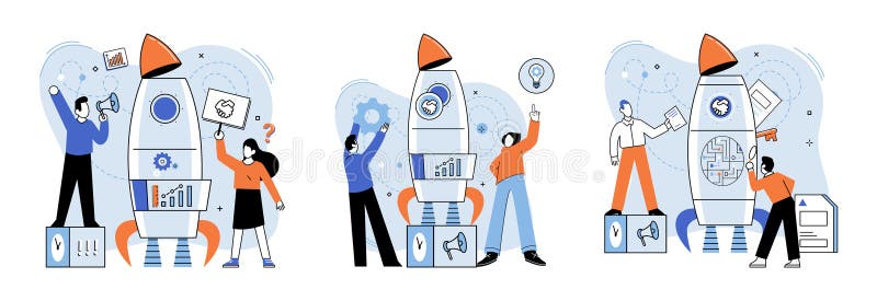 Team Solving Complex Problems. Teamwork Vector Illustration Metaphor Stock Vector - Illustration ...