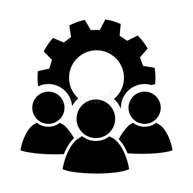 Team of Some Employees Icon Vector. Teamwork Illustration Sign ...