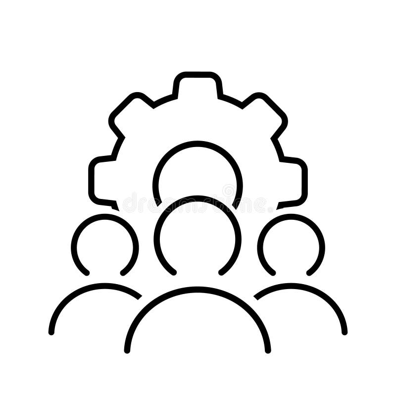 Team of Some Employees Icon Vector. Teamwork Illustration Sign ...