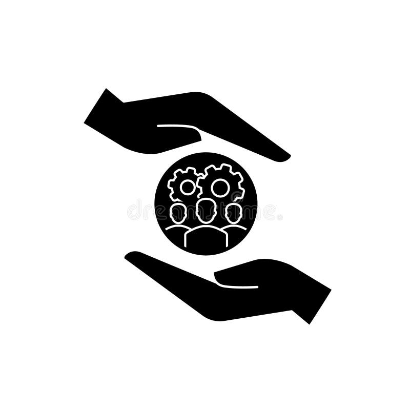 Team of Some Employees Icon Vector. Teamwork Illustration Sign ...