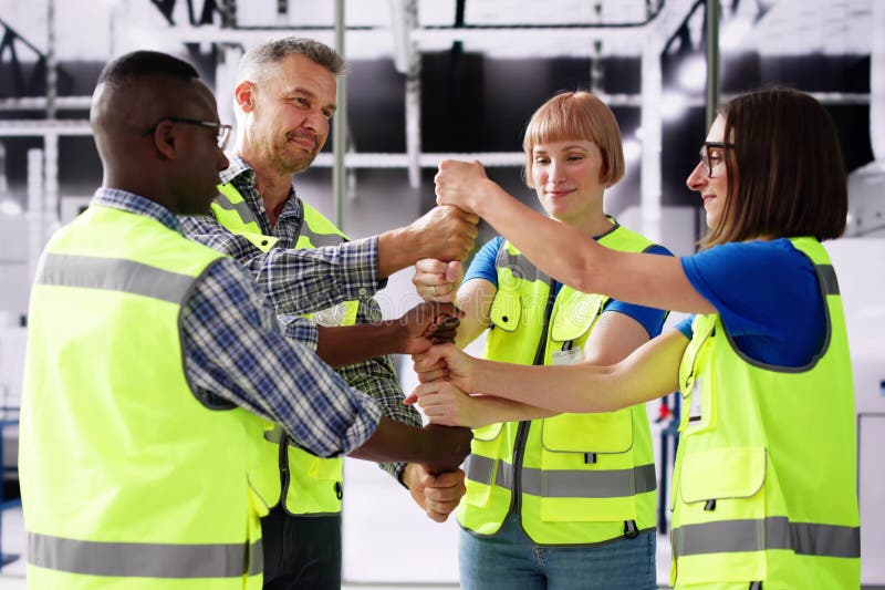 Team Spirit and Cohesion at Factory Stock Image - Image of automated ...