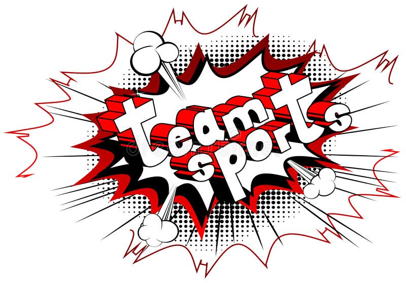 Team Sports - Comic Book Style Phrase. Stock Illustration ...