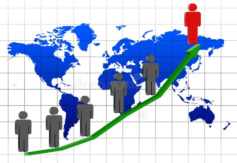 Business Team Global Win Success Graph Map Stock Vector - Illustration ...
