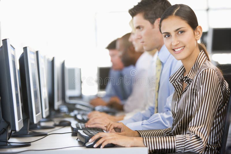 Business Man at Office Wth Computer Stock Photo - Image of computer ...