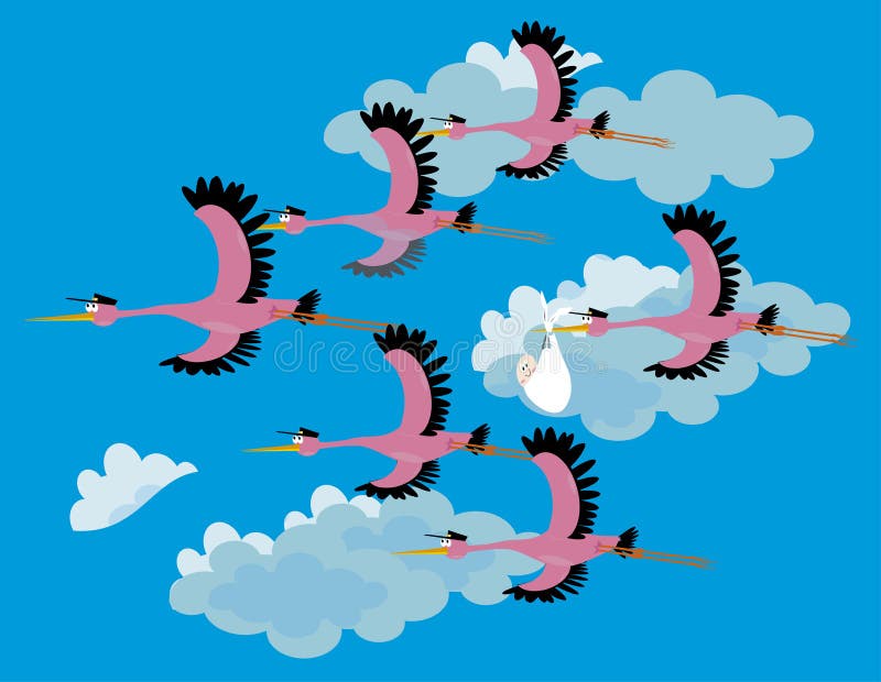 Team Stork stock de ilustración. Ilustración de bandera - 35944969
