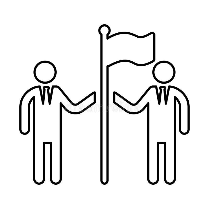 Team Success Icon in Outline Style Stock Vector - Illustration of ...