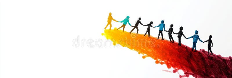 Team Success a Pencil Art Illustration of Collaboration and Growth ...