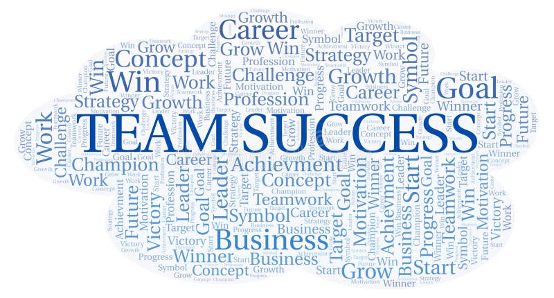 Team Success word cloud. stock illustration. Illustration of bright ...