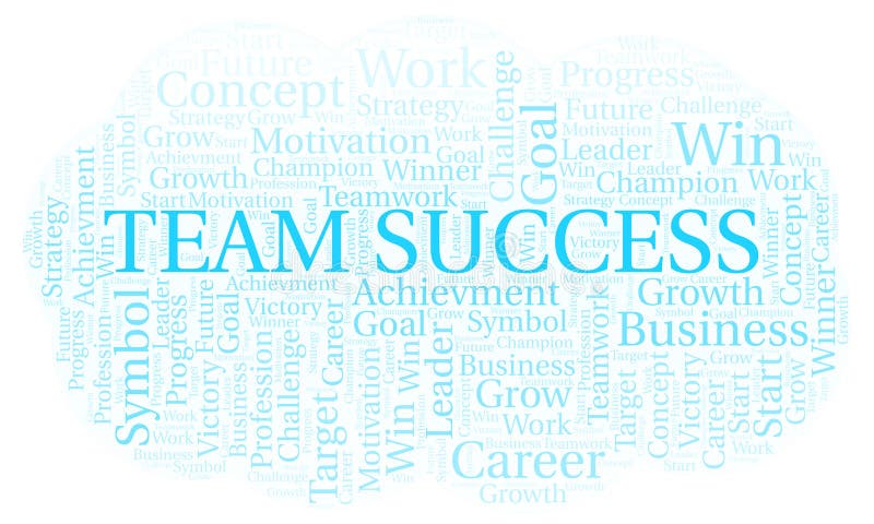 Team Success word cloud. stock illustration. Illustration of bright ...