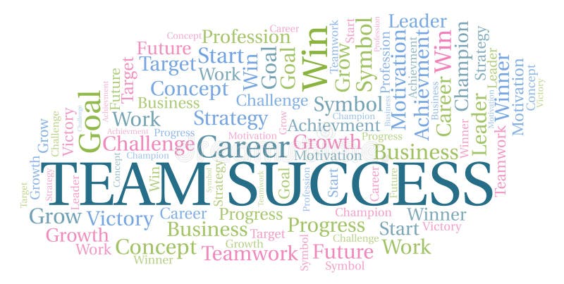 Team Success word cloud. stock illustration. Illustration of bright ...