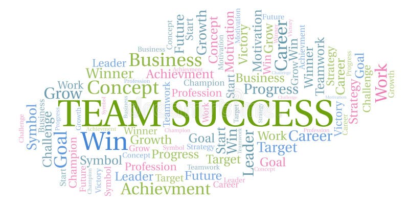 Team Success word cloud. stock illustration. Illustration of bubble ...